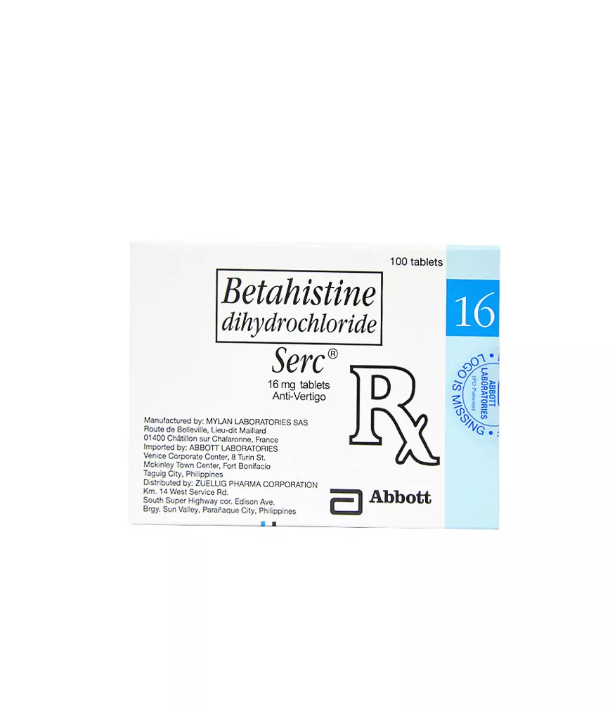 SERC Betahistine Hydrochloride 16mg Tablet 100's price in the ...